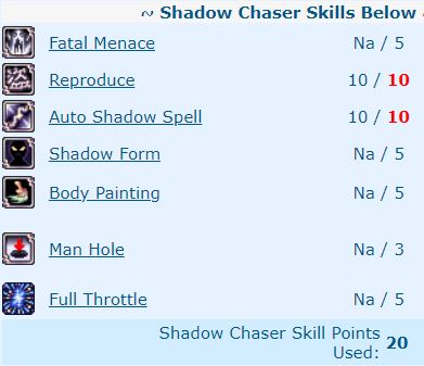 คู่มือการเล่น Shadow Chaser สาย Auto Spell สเตตัส สกิล ของสวมใส่ - Kamonway